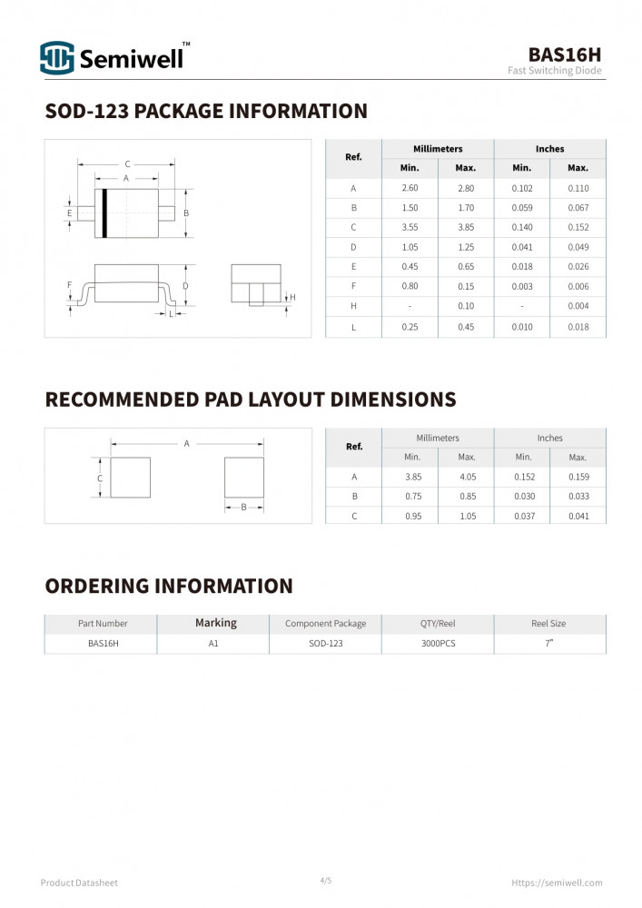 BAS16H datasheet page 4