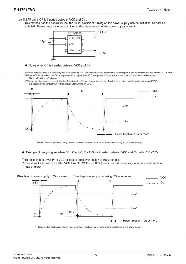 BH1721FVC technical document page 9
