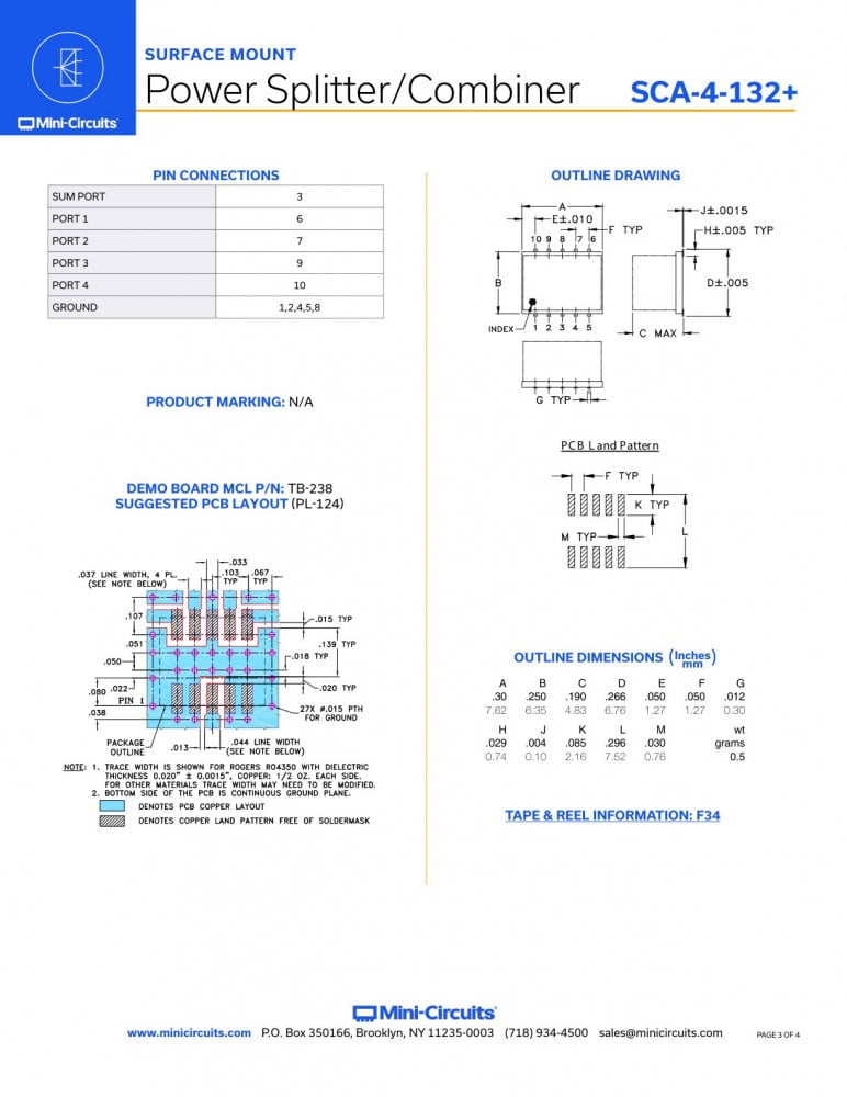 SCA-4-132+ datasheet page 3