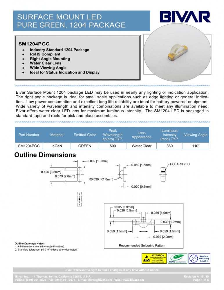 SM1204PGC datasheet page 1
