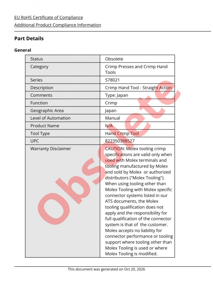 Molex 5780215300 technical document preview, page 2