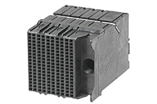 Impact 100 Ohm 6 Pair Right-Angle Orthogonal Daughtercard, Unguided, 10 Columns, 180 Circuits, Plated Through Hole Dimension 0.39mm, Lead-Free