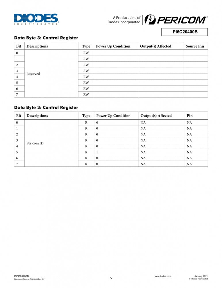 PI6C20400BLEX datasheet page 5