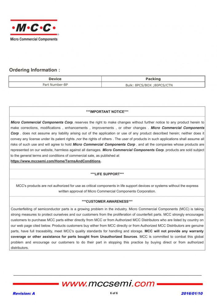 MT160CB16T2-BP datasheet page 6