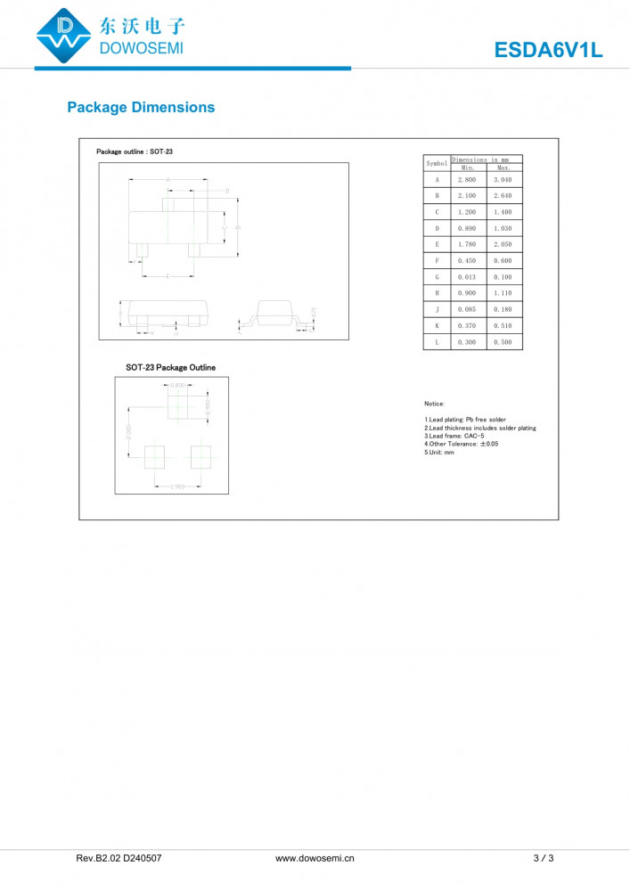 ESDA6V1L-DW datasheet page 3
