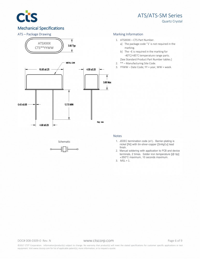 CTS ATS series datasheet page 6