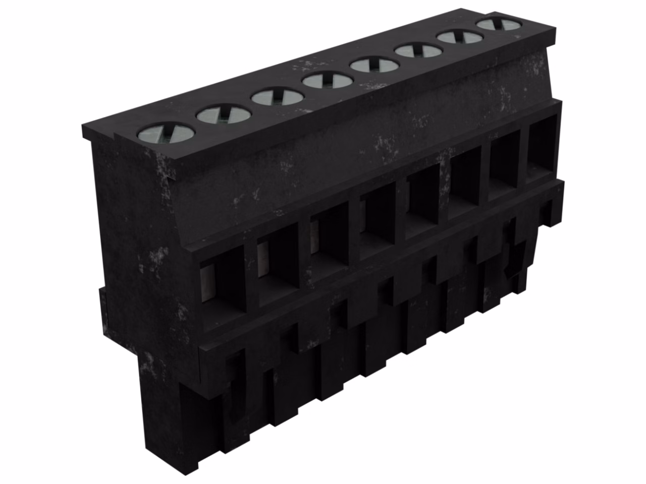 5.08mm Pitch Eurostyle Vertical Plug, with Reverse Imprinting, Front Wire Entry, Black, 8 Circuits for sale