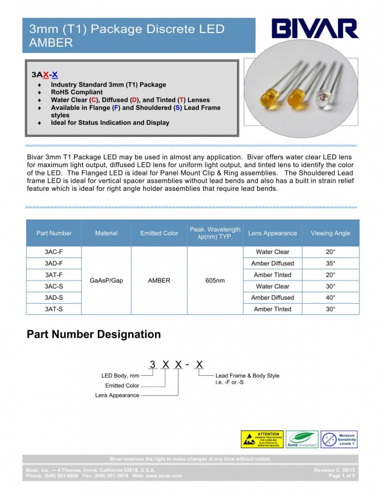 BIVAR 3AT datasheet page 1