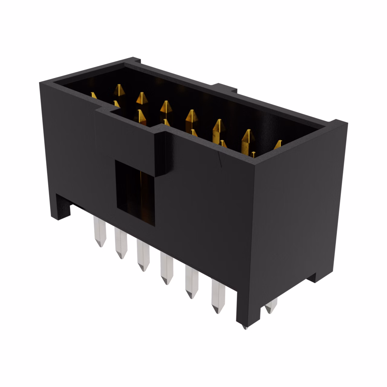C-Grid III PCB Header, 2.54mm Pitch, Dual Row, Vertical, Shrouded, 14 Circuits, 0.76µm Gold (Au) Plating for sale