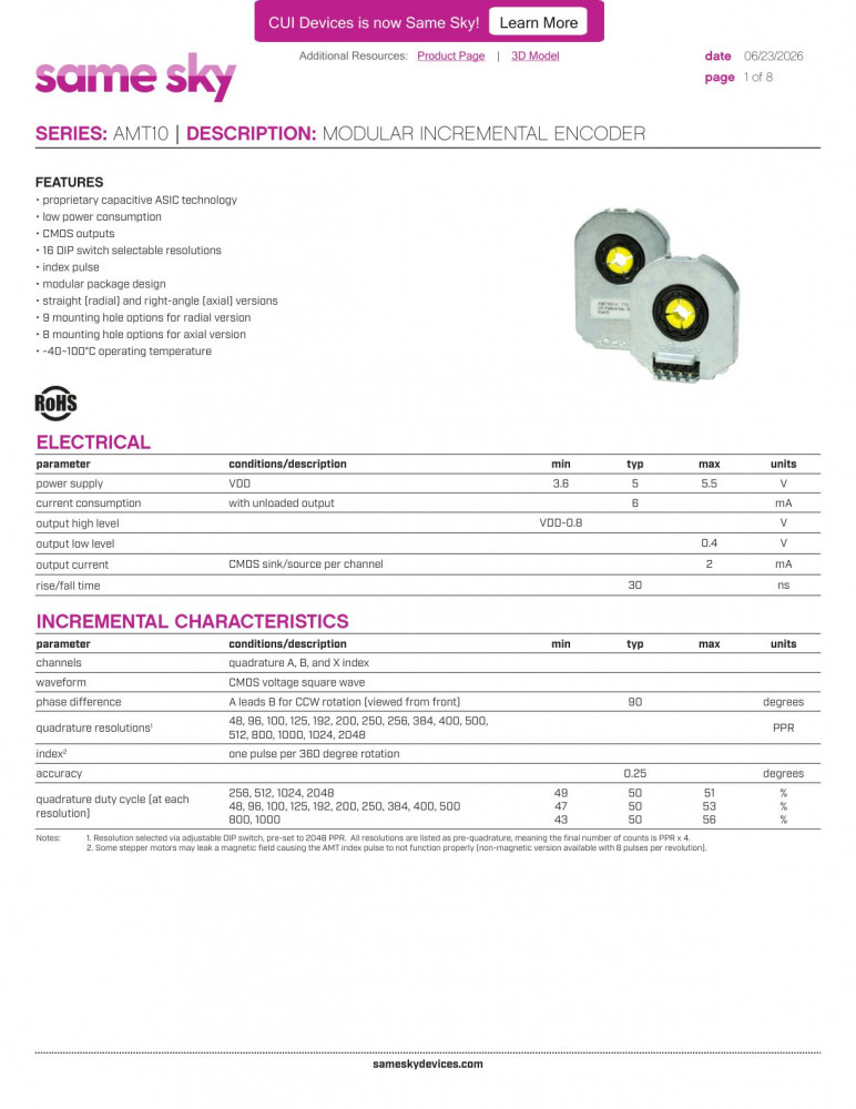 AMT103-V datasheet page 1