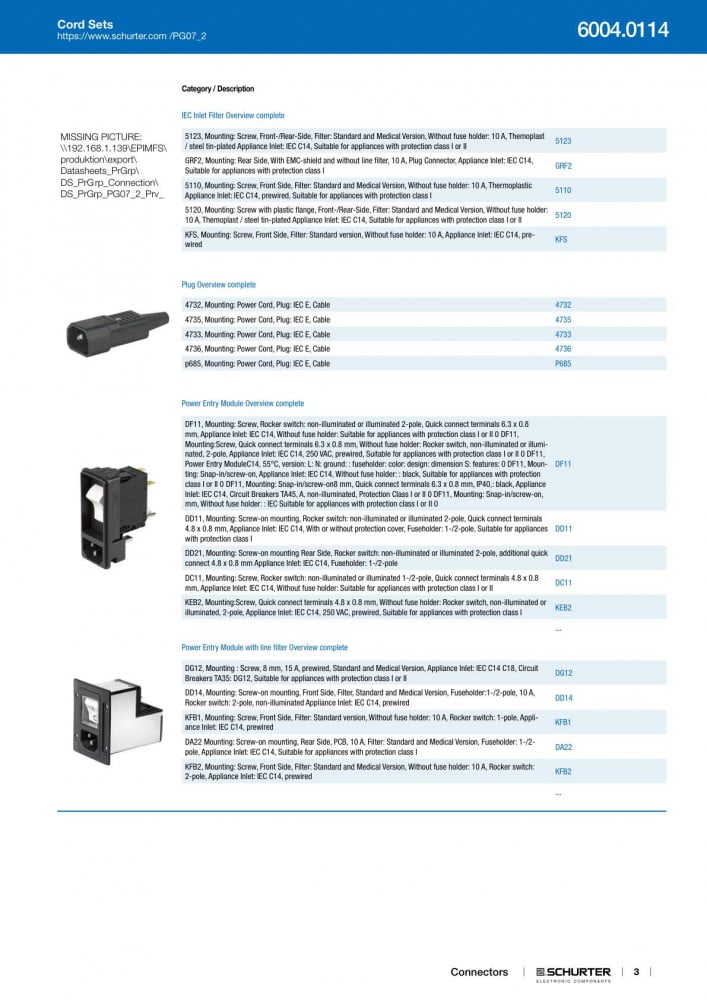SCHURTER 6004.0114 datasheet page 3