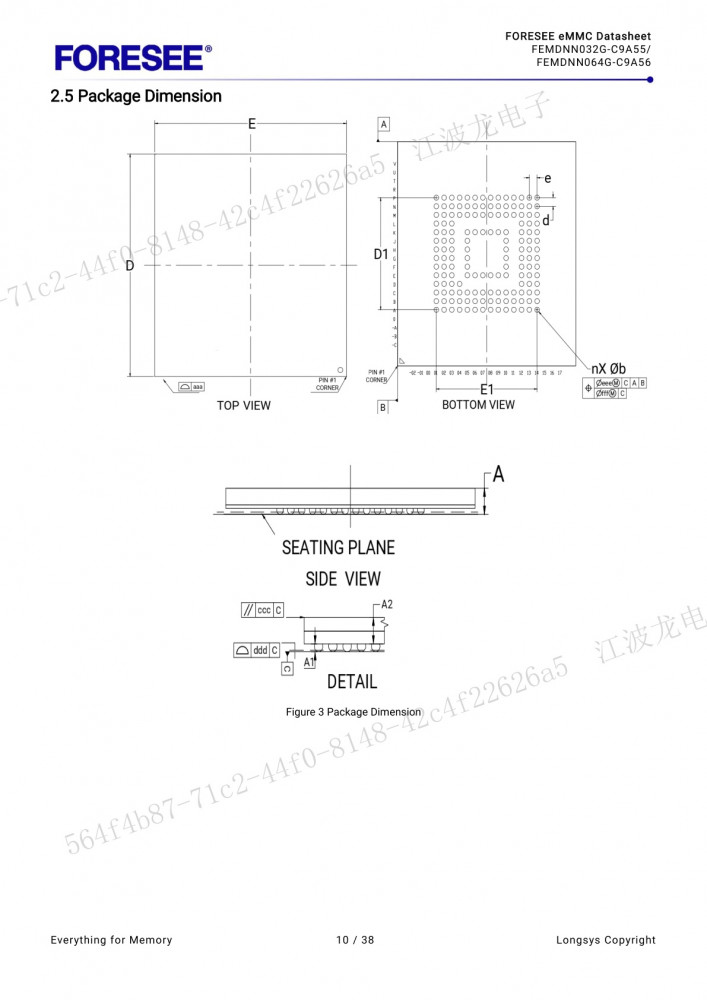 FORESEE eMMC datasheet page 10