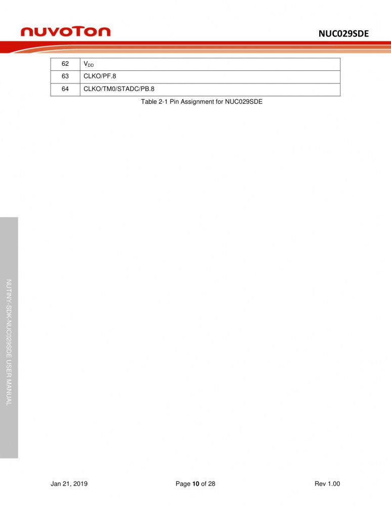 NuTiny-SDK-NUC029SDE manual page 10