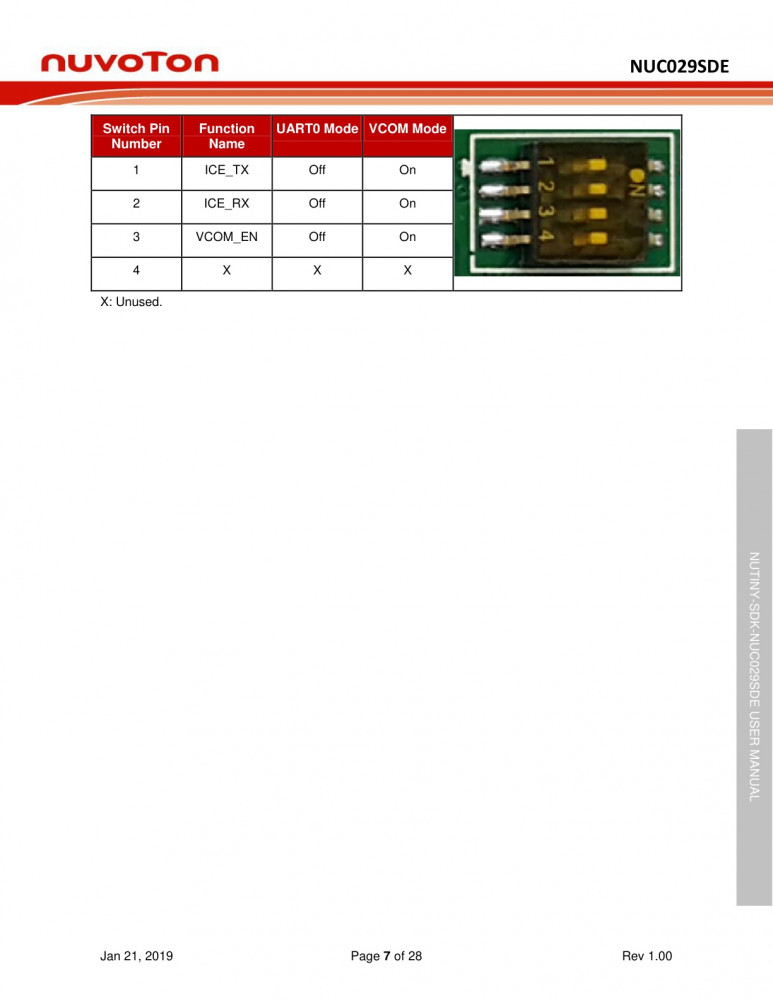 NuTiny-SDK-NUC029SDE manual page 7