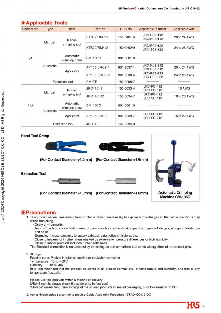 HRS JR Series catalog page 7