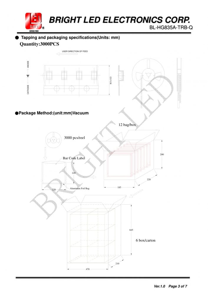 BL-HG835A-TRB-Q datasheet page 3