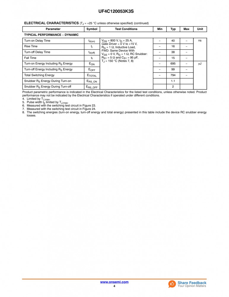 UF4C120053K3S datasheet page 4