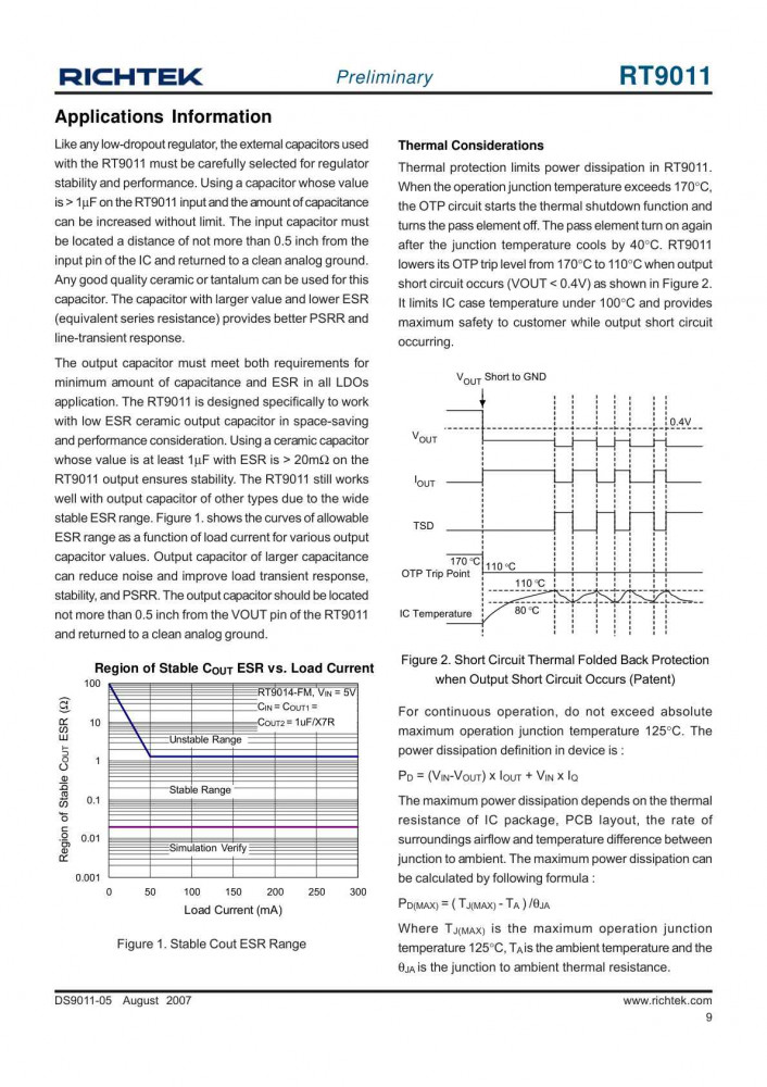 RT9011 datasheet page 9