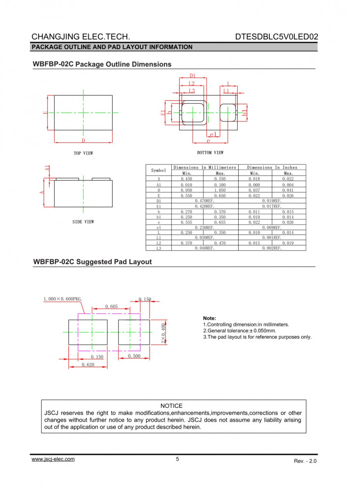DTESDBLC5V0LED02 datasheet page 5