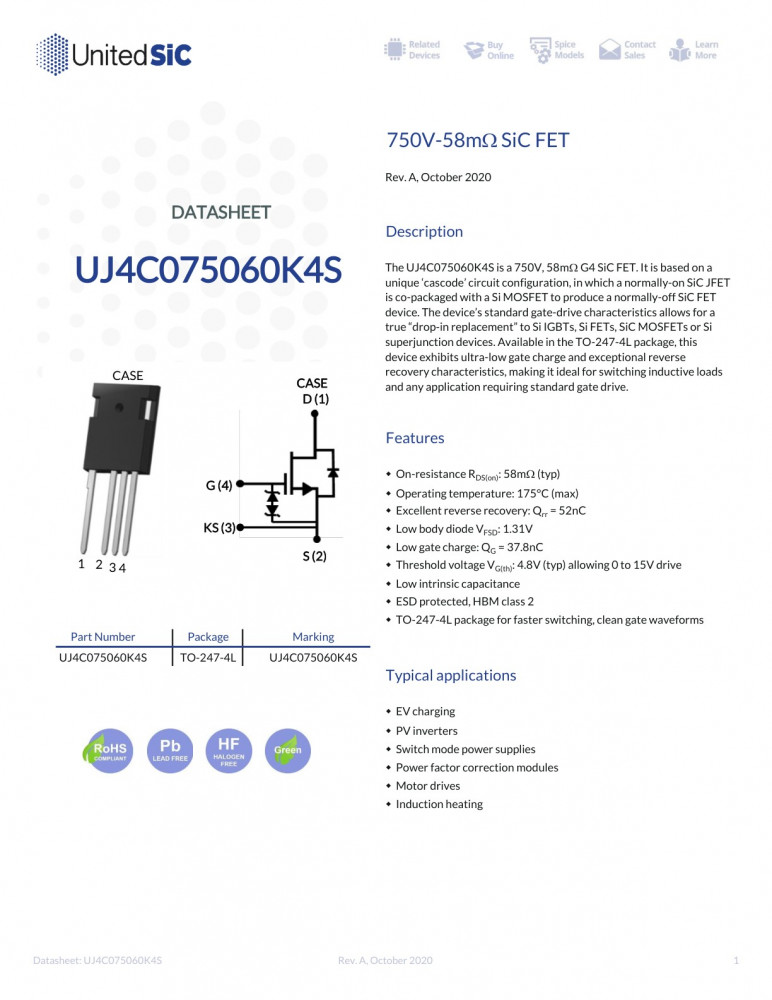 UJ4C075060K4S datasheet page 1