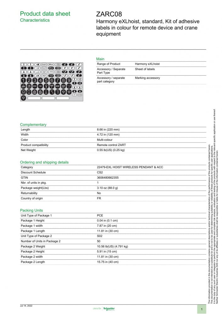 ZARC08 technical document page 1