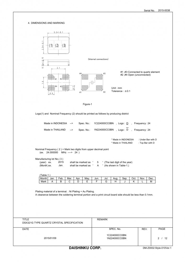 DSX321G specification page 3