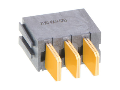 EXTreme Ten60Power Right-Angle Receptacle without Guides, 1 DC Power Circuit, Press Fit Tail