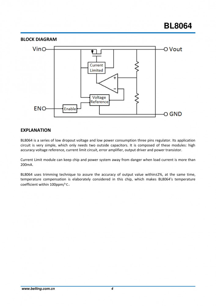 BL8064 datasheet page 4