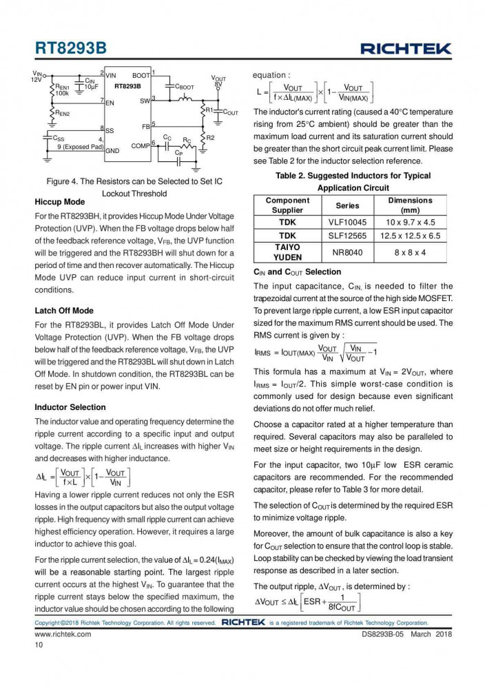 RT8293B datasheet page 10