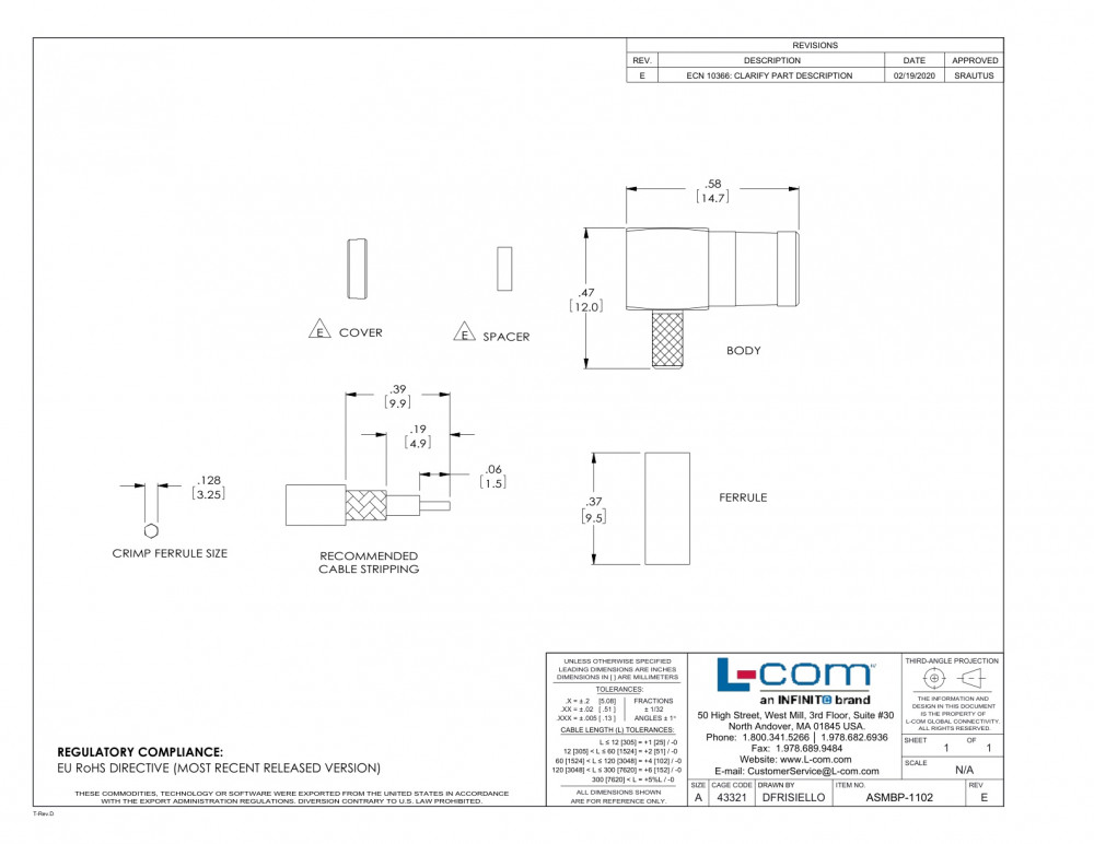 L-com ASMBP-1102 technical drawing preview