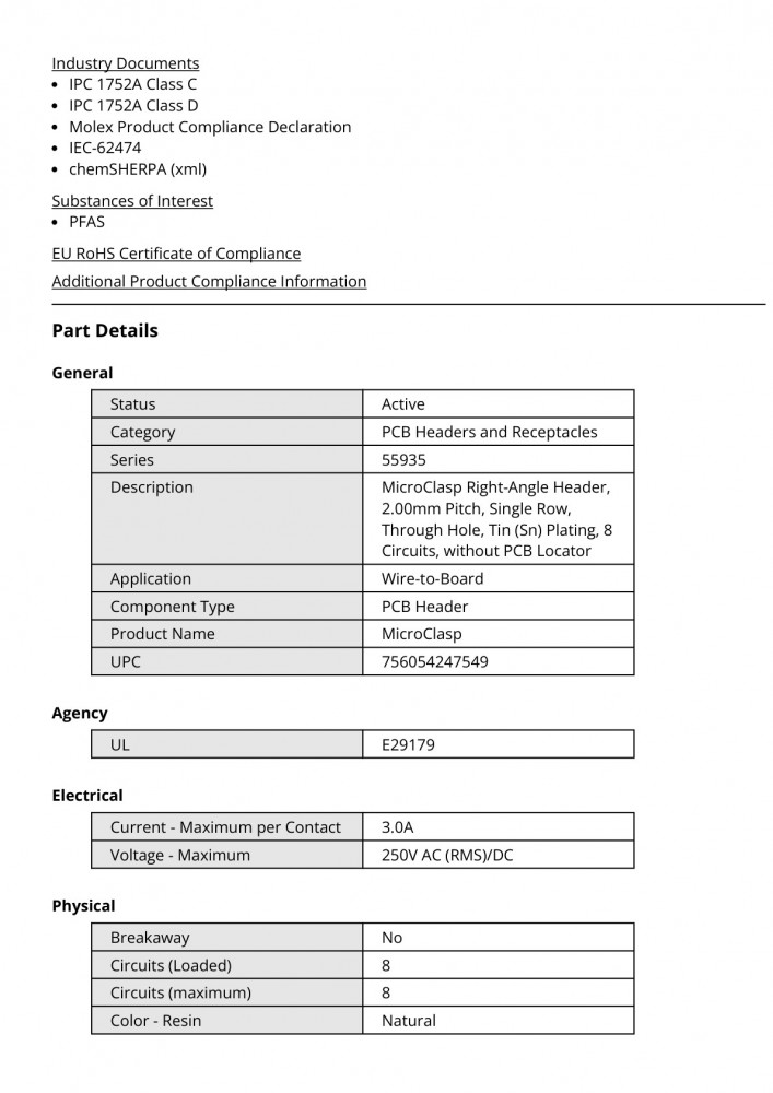 MOLEX 559350830 drawing preview, page 2