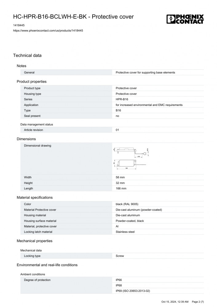 Phoenix Contact 1418445 technical document page 2