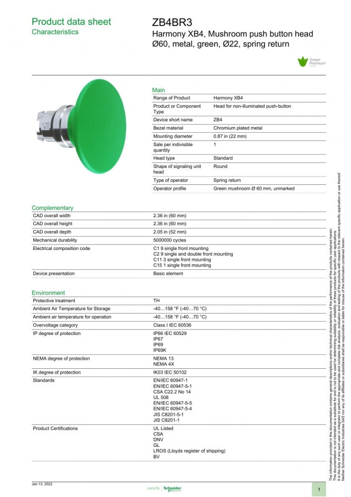 ZB4BR3 technical document page 1