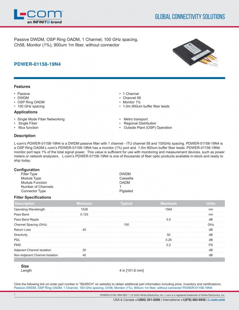 PDWER-01158-19N4 technical document page 1