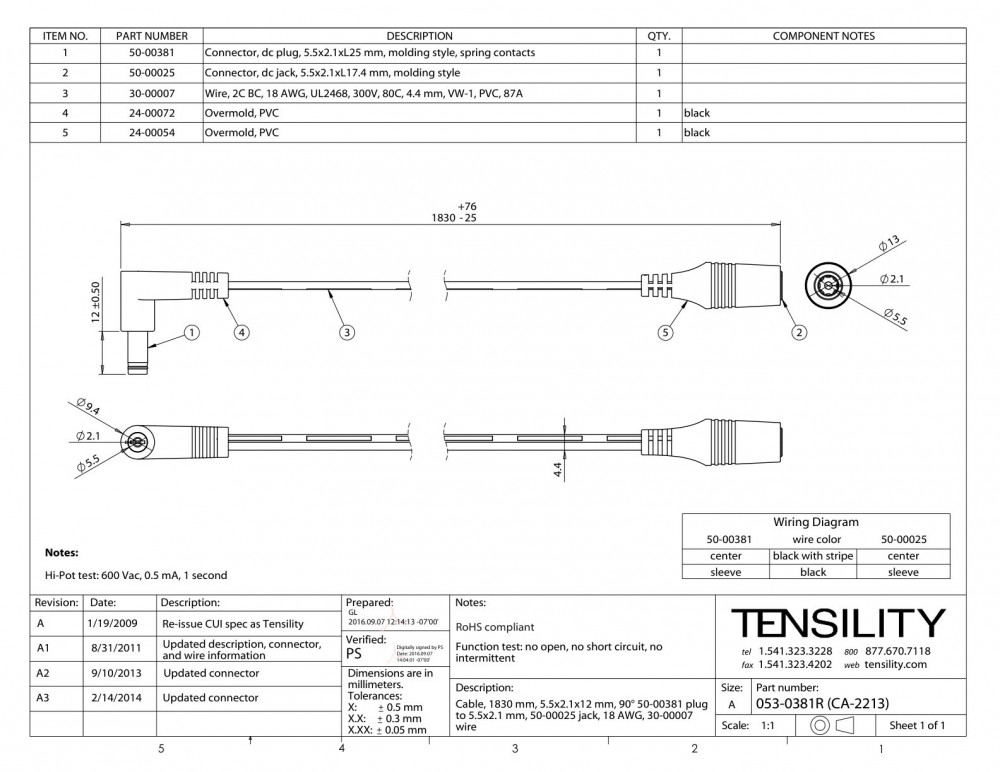 Tensility 053-0381R drawing preview