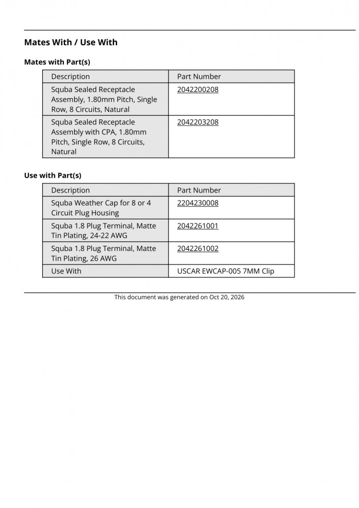 MOLEX 2042233208 product document page 3