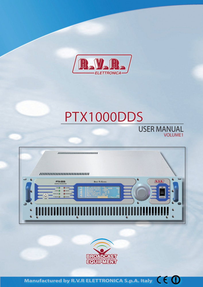 PTX1000DDS manual page image 1