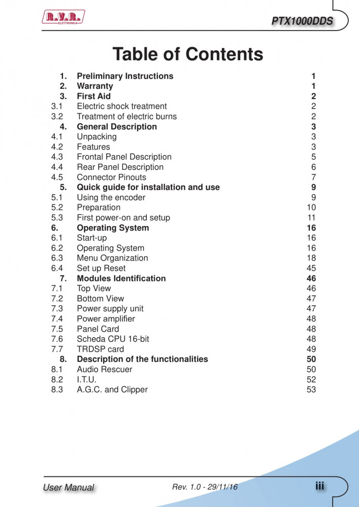 PTX1000DDS manual page image 5
