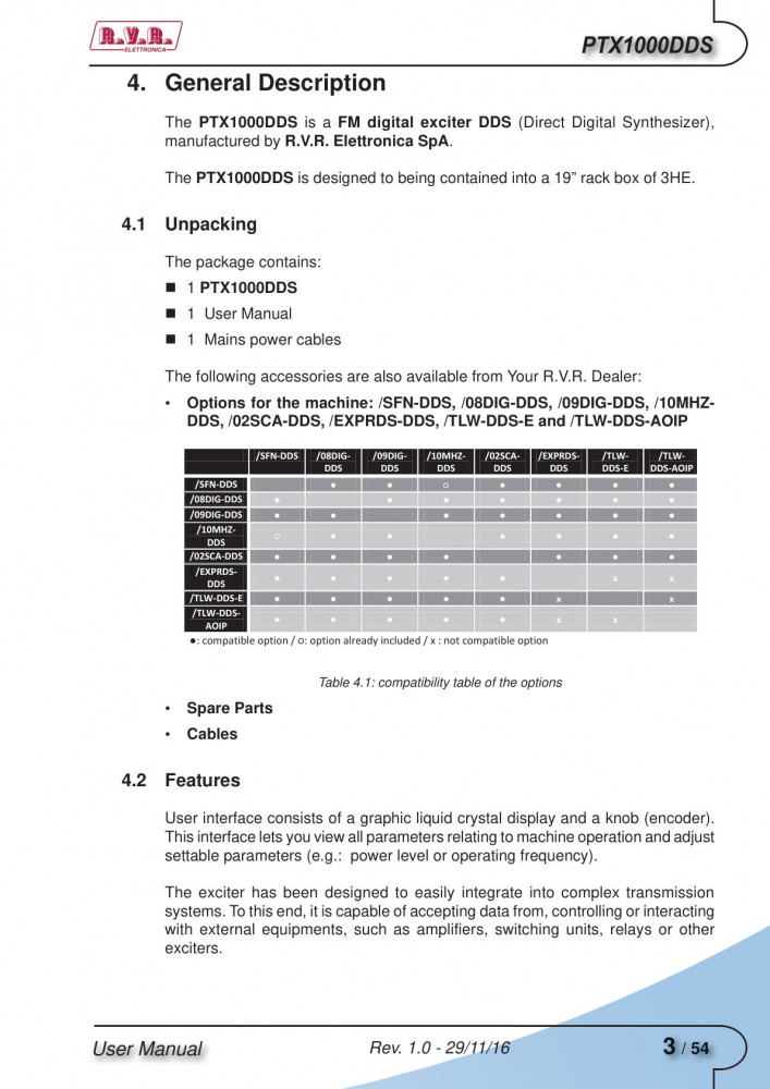 PTX1000DDS manual page image 9