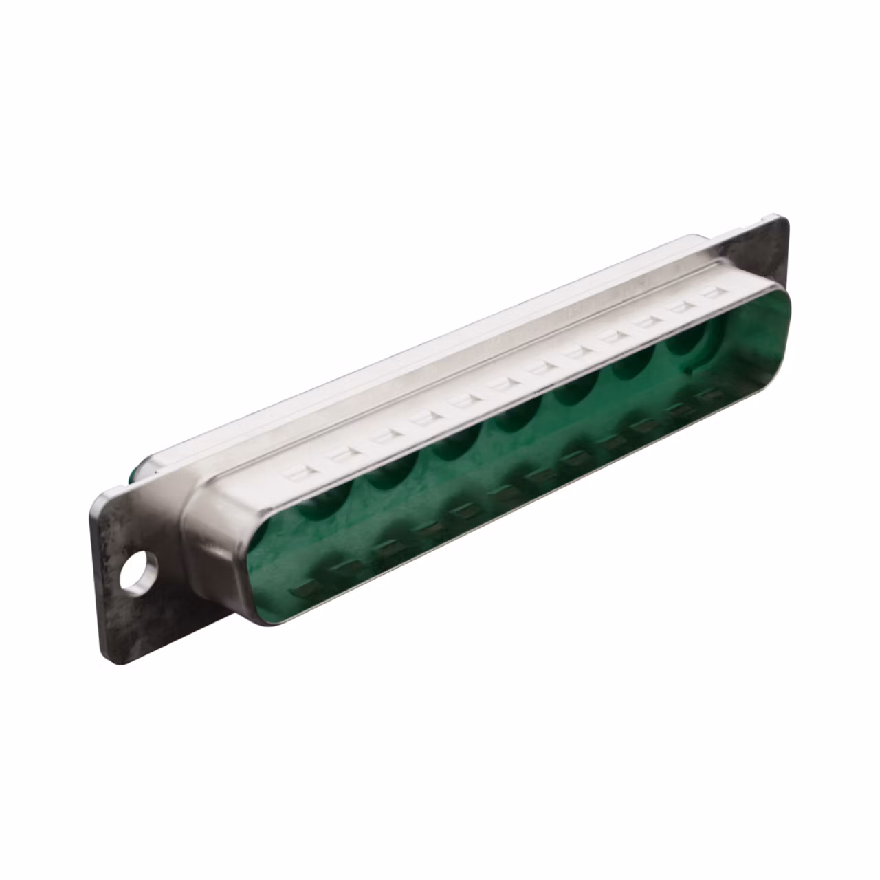 FCT Mixed Layout D-Sub Housing, Male, Tin-plated Shell with Dimples, Non-Magnetic, 8 Circuits Unloaded, Green Insulator for sale