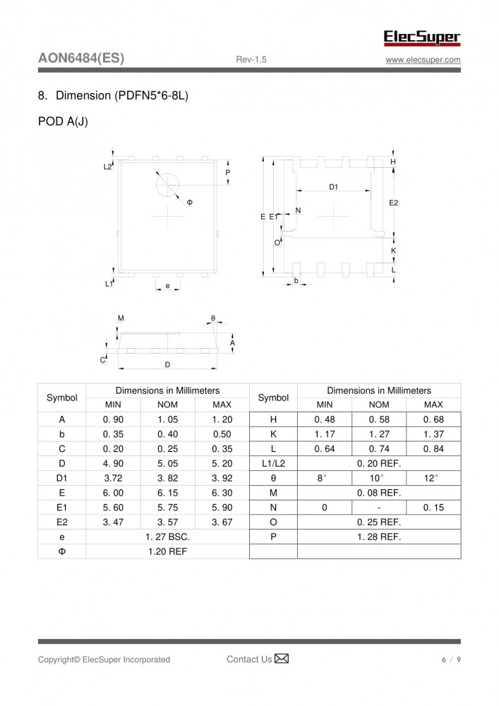AON6484(ES) datasheet page 6