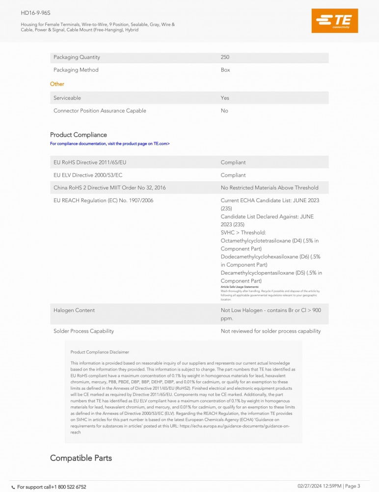 HD16-9-96S technical document page 3