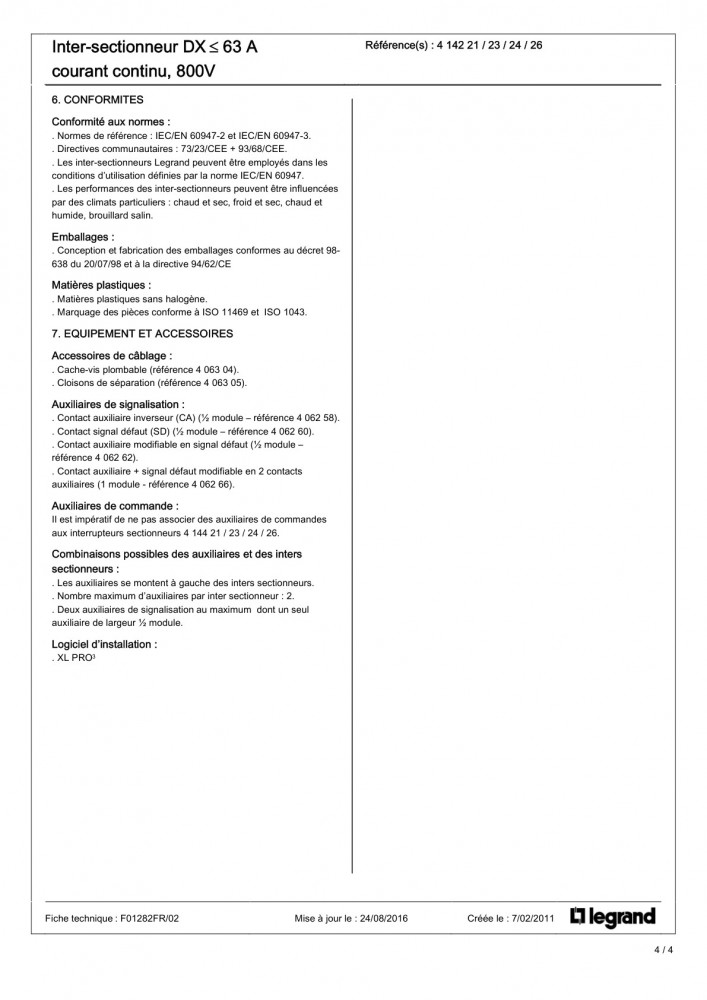 Legrand 414223 technical document page 4