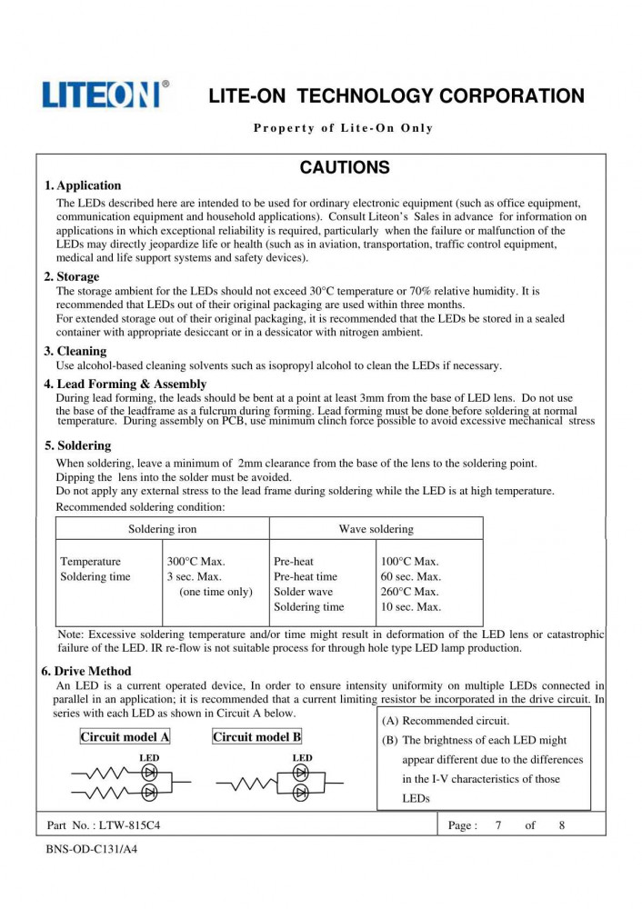 LTW-815C4 datasheet page 7