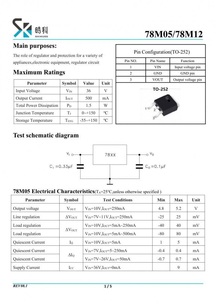 78M12 datasheet page 1