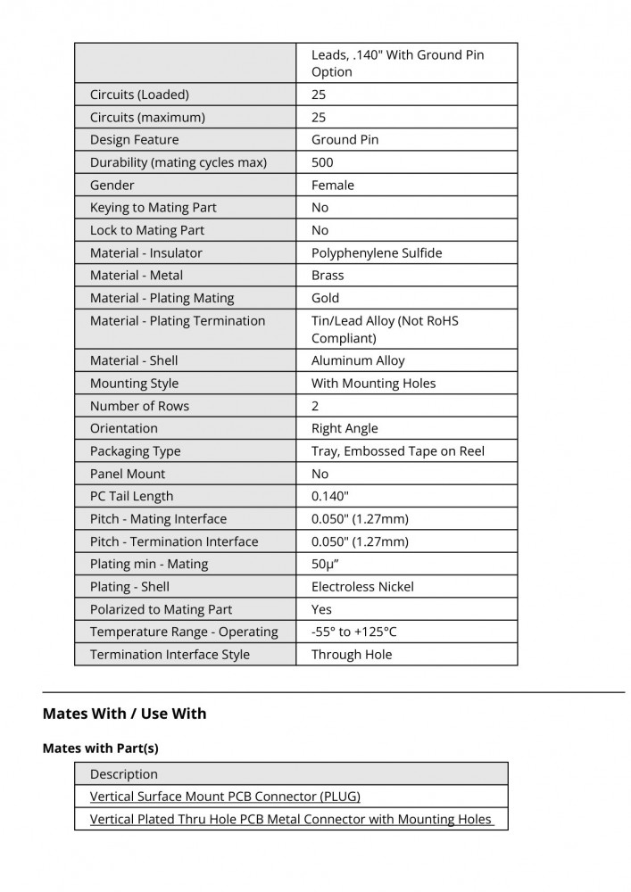 Technical document page 2 for MK-2Q2-025-B45-000S