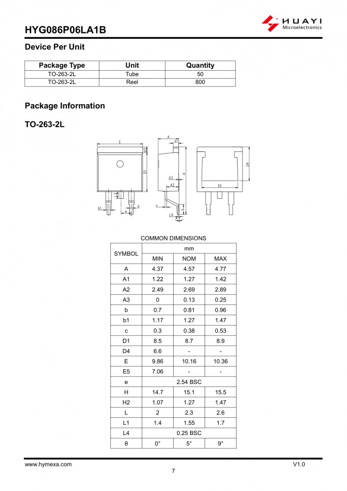 HYG086P06LA1B datasheet page 7