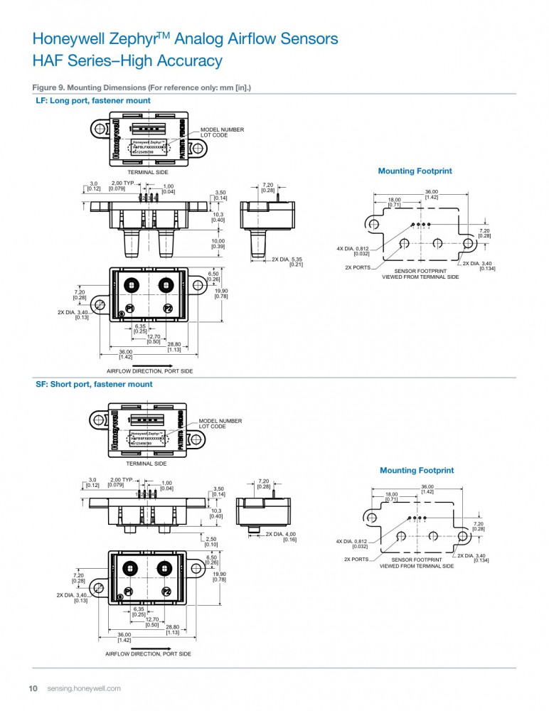 Honeywell HAF Series datasheet page 10