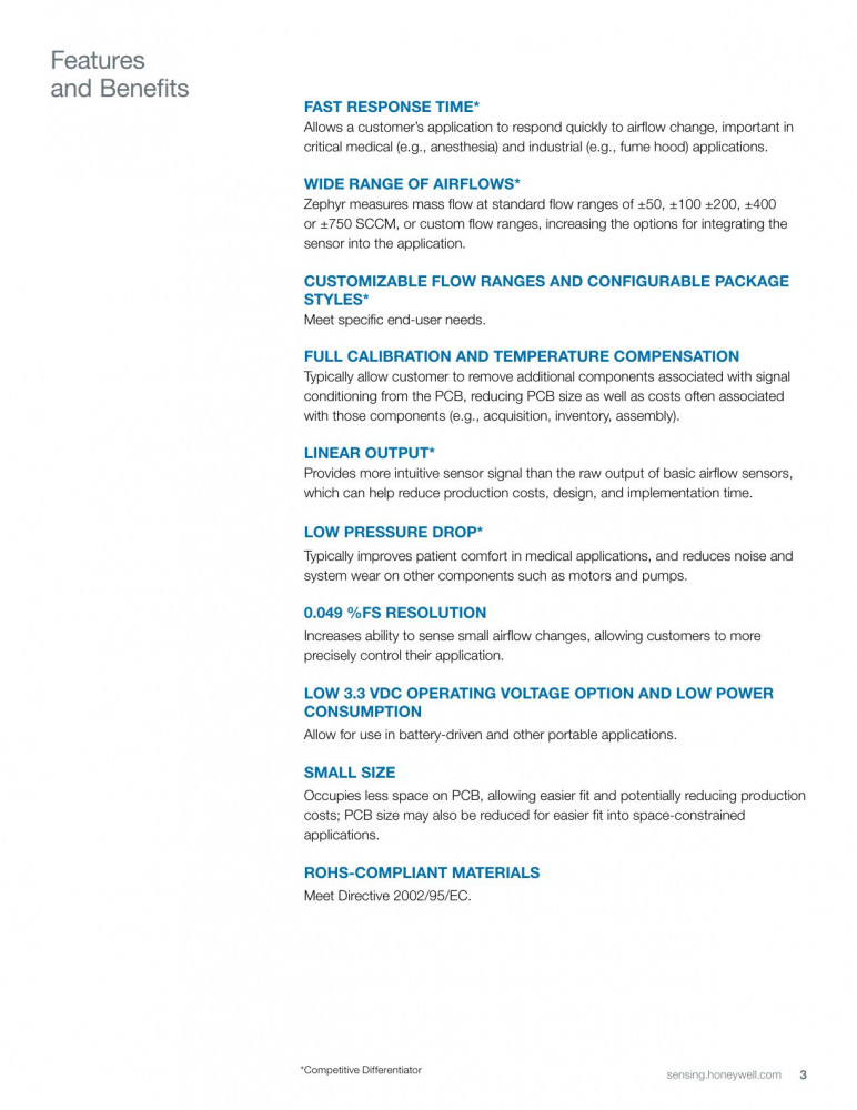 Honeywell HAF Series datasheet page 3