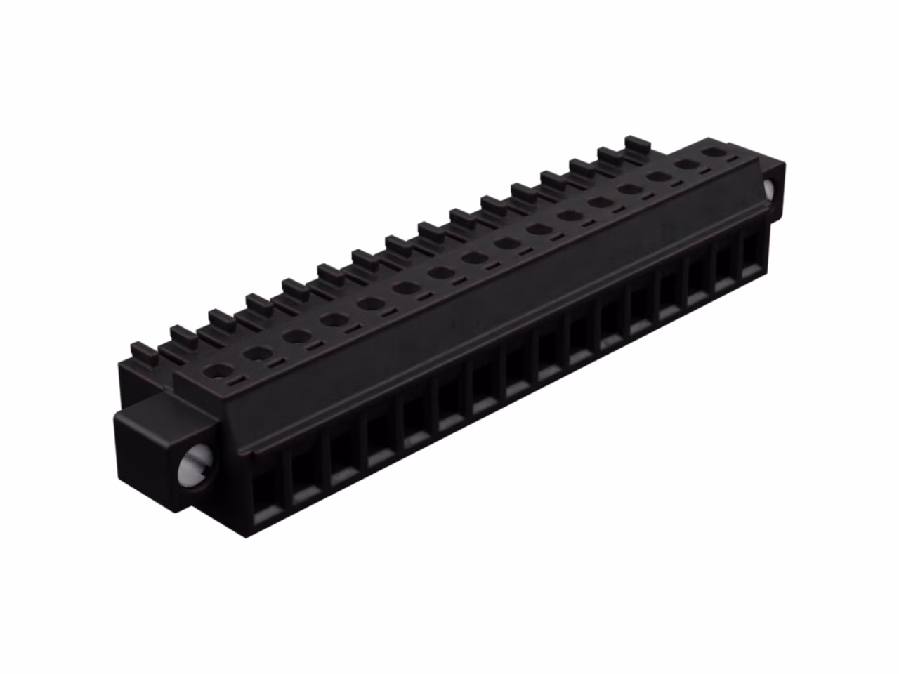 3.81mm Pitch Eurostyle Horizontal Plug, with Retention Screws and Reverse Imprinting, Black, 16 Circuits for sale